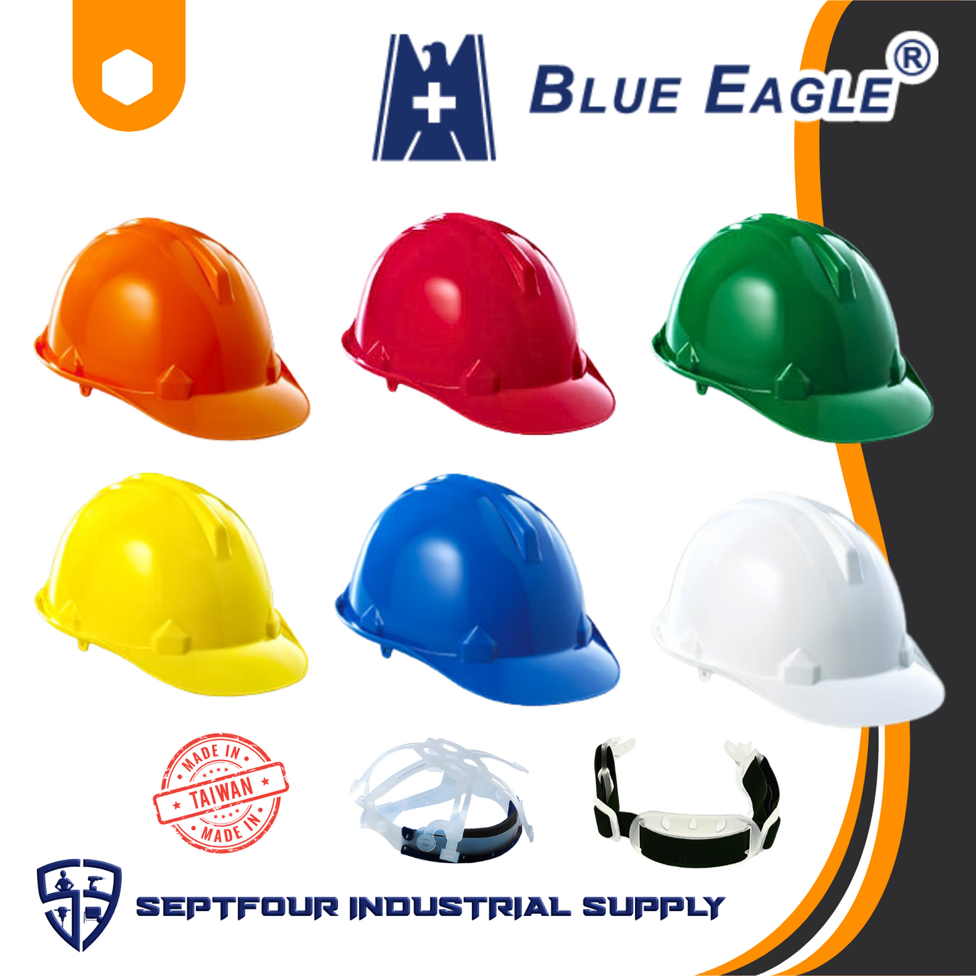 Blue Eagle Safety Helmet | Hard Hat — SEPTFOUR INDUSTRIAL SUPPLY