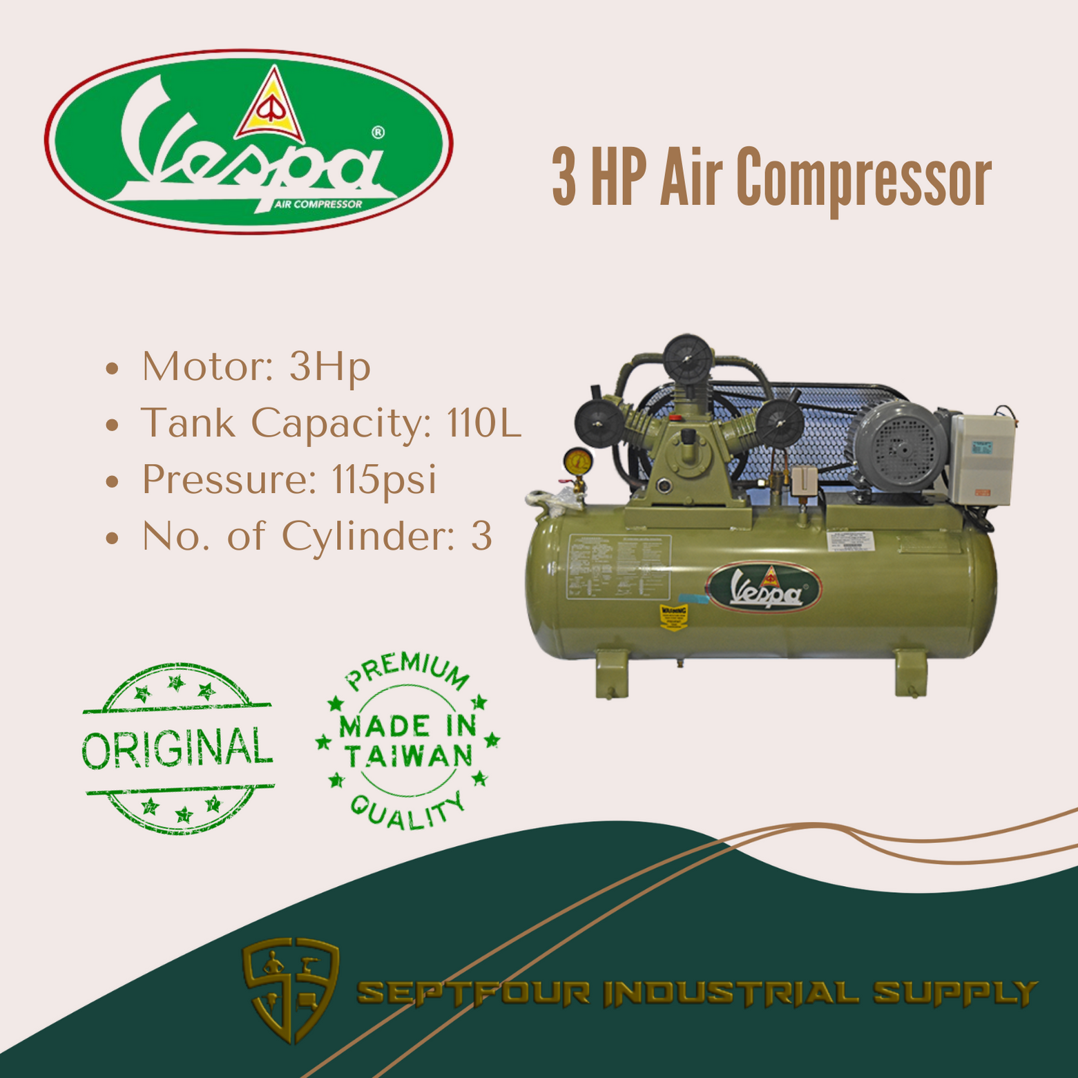 Vespa Air Compressor — SEPTFOUR INDUSTRIAL SUPPLY