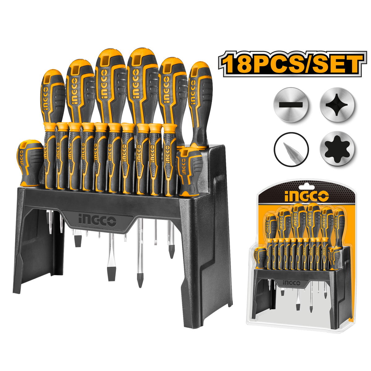 Ingco 18pcs Screwdriver and Precision Screwdriver Set HKSD1828 ...