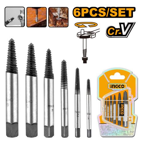 Ingco 6 Pcs Screw Extractor Set ASE106 — SEPTFOUR INDUSTRIAL SUPPLY