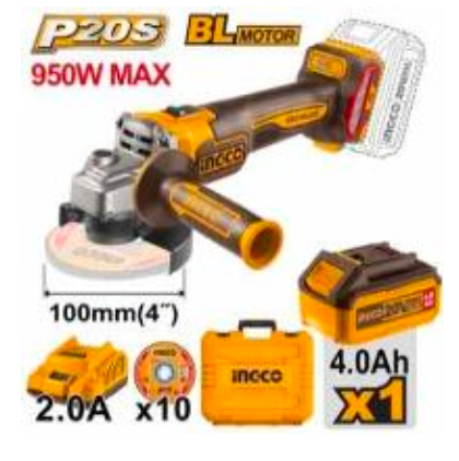 Ingco 950W Cordless Angle Grinder CAGLI271031 — SEPTFOUR INDUSTRIAL SUPPLY