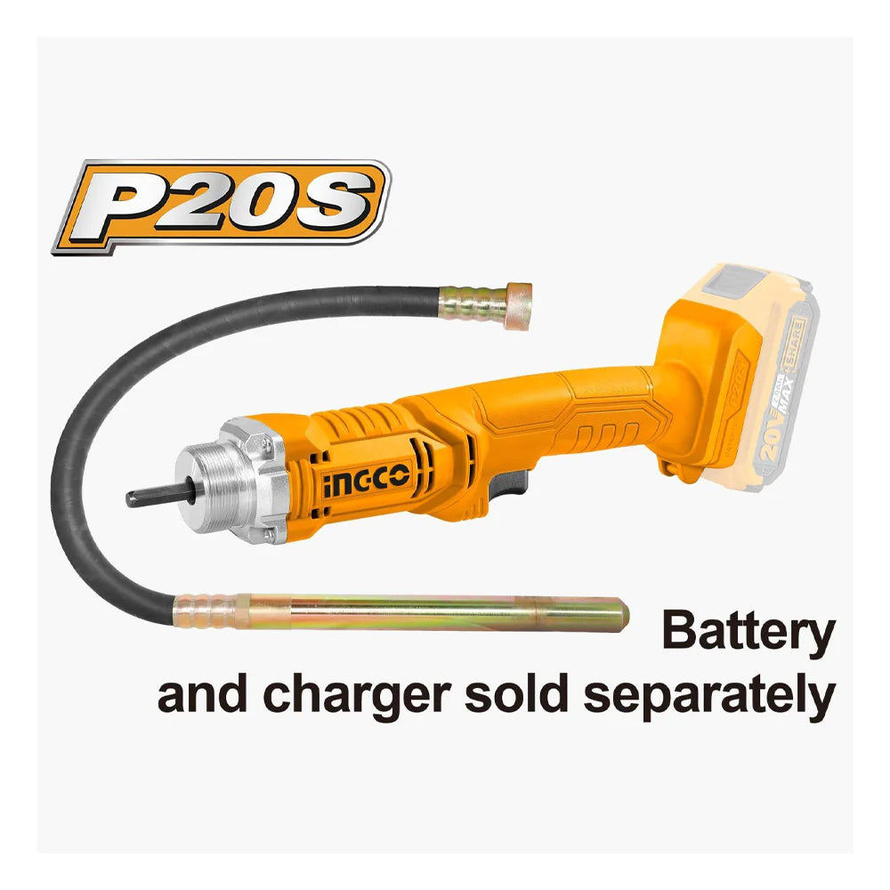 Ingco 20V Li-Ion Cordless Concrete Vibrator CCVLI202301 — SEPTFOUR ...