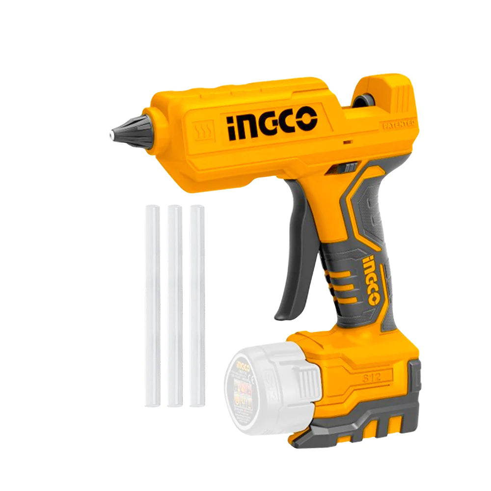 Ingco 12V Li-Ion Cordless Glue Gun CGGLI201 — SEPTFOUR INDUSTRIAL SUPPLY