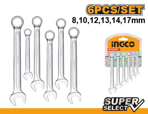 Ingco Combination Spanner Set HKSPA1068 — SEPTFOUR INDUSTRIAL SUPPLY