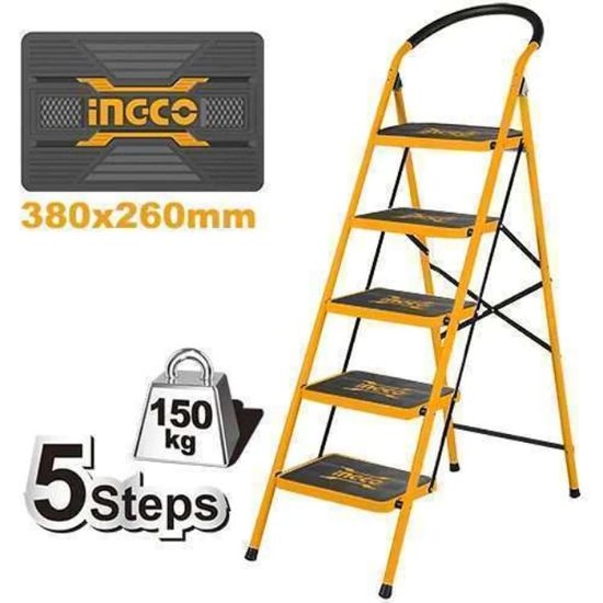 Ingco 5 Step Steel Ladder HLAD09051 — SEPTFOUR INDUSTRIAL SUPPLY