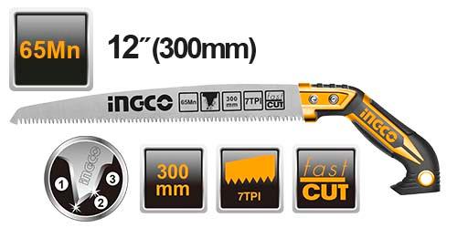 Ingco 12" Pruning Saw HPS30028C — SEPTFOUR INDUSTRIAL SUPPLY