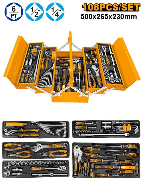 Ingco 108 Pcs Tool Chest Set HTCS151081 — SEPTFOUR INDUSTRIAL SUPPLY