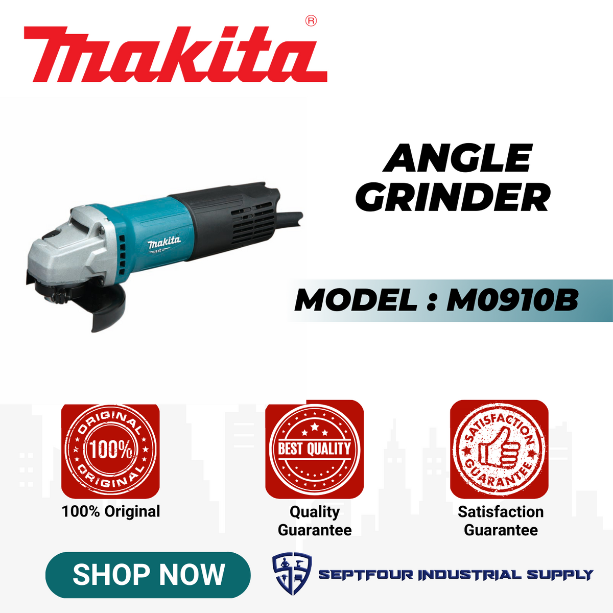 Makita 100mm (4") Angle Grinder M0910B — SEPTFOUR INDUSTRIAL SUPPLY