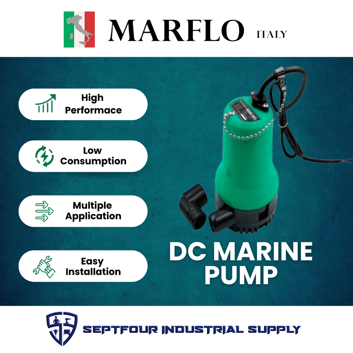 Marflo DC Marine Pump — SEPTFOUR INDUSTRIAL SUPPLY