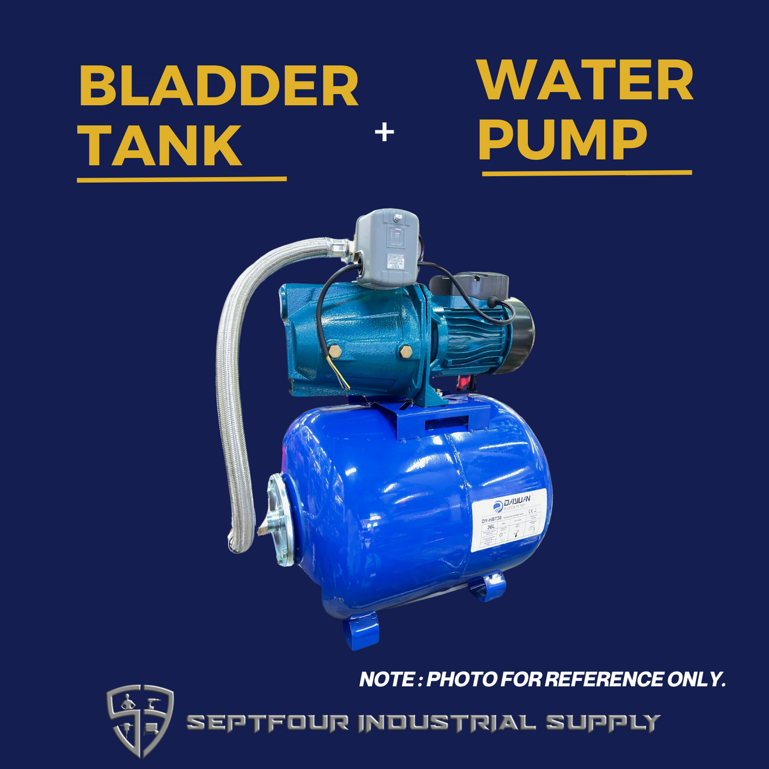 DAYUAN 1HP JET waterpump with Horizontal Bladder /Butyl Rubber Diaphra ...