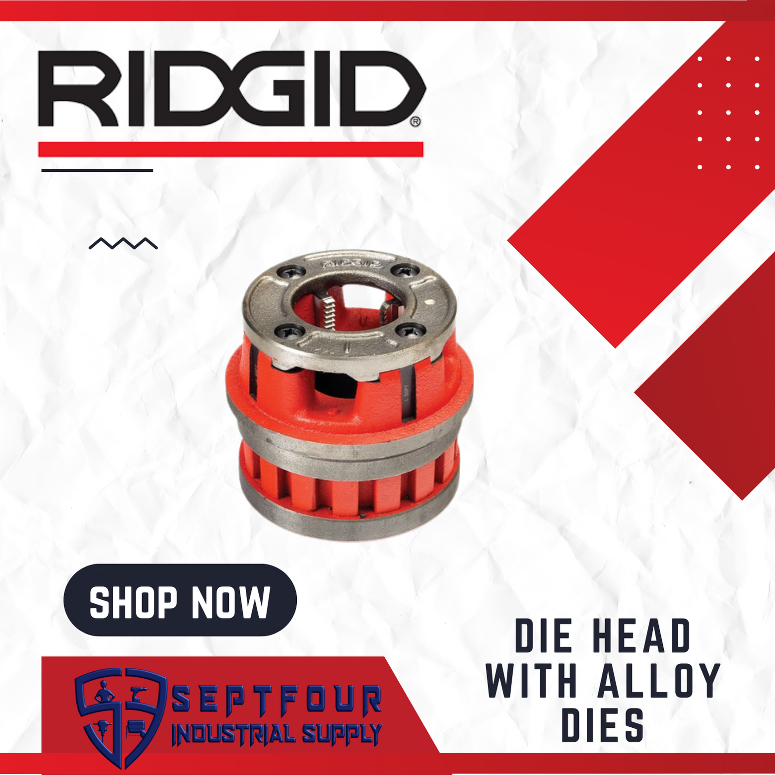 Ridgid Exposed Ratchet Threader - Ratchet and Handle/Die Head with All ...