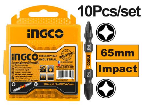 Ingco 65mm Impact Screwdriver Bit (PH2+PH2) SDBIM21PH233 — SEPTFOUR ...