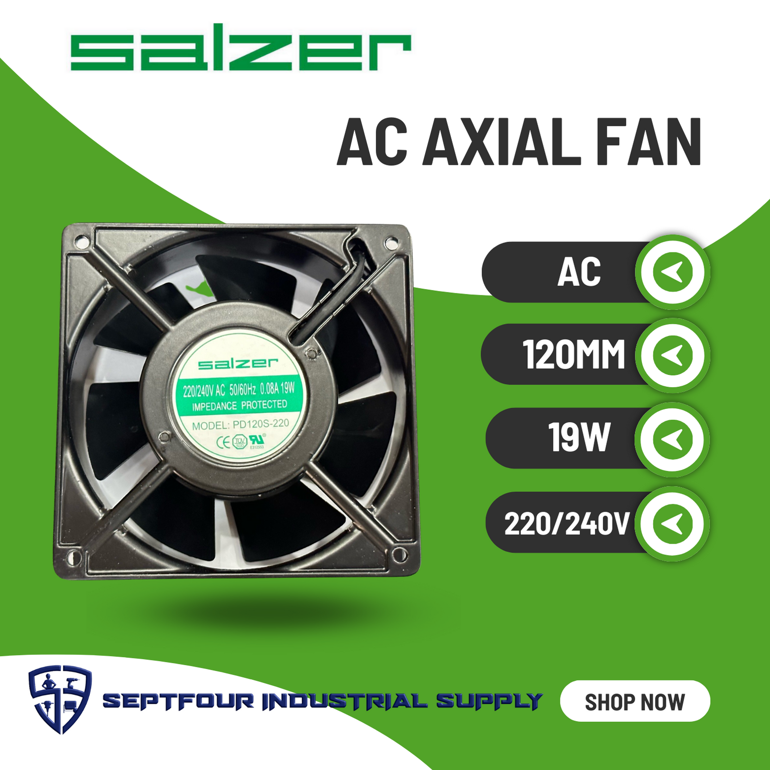 Salzer AC Axial Fan — SEPTFOUR INDUSTRIAL SUPPLY