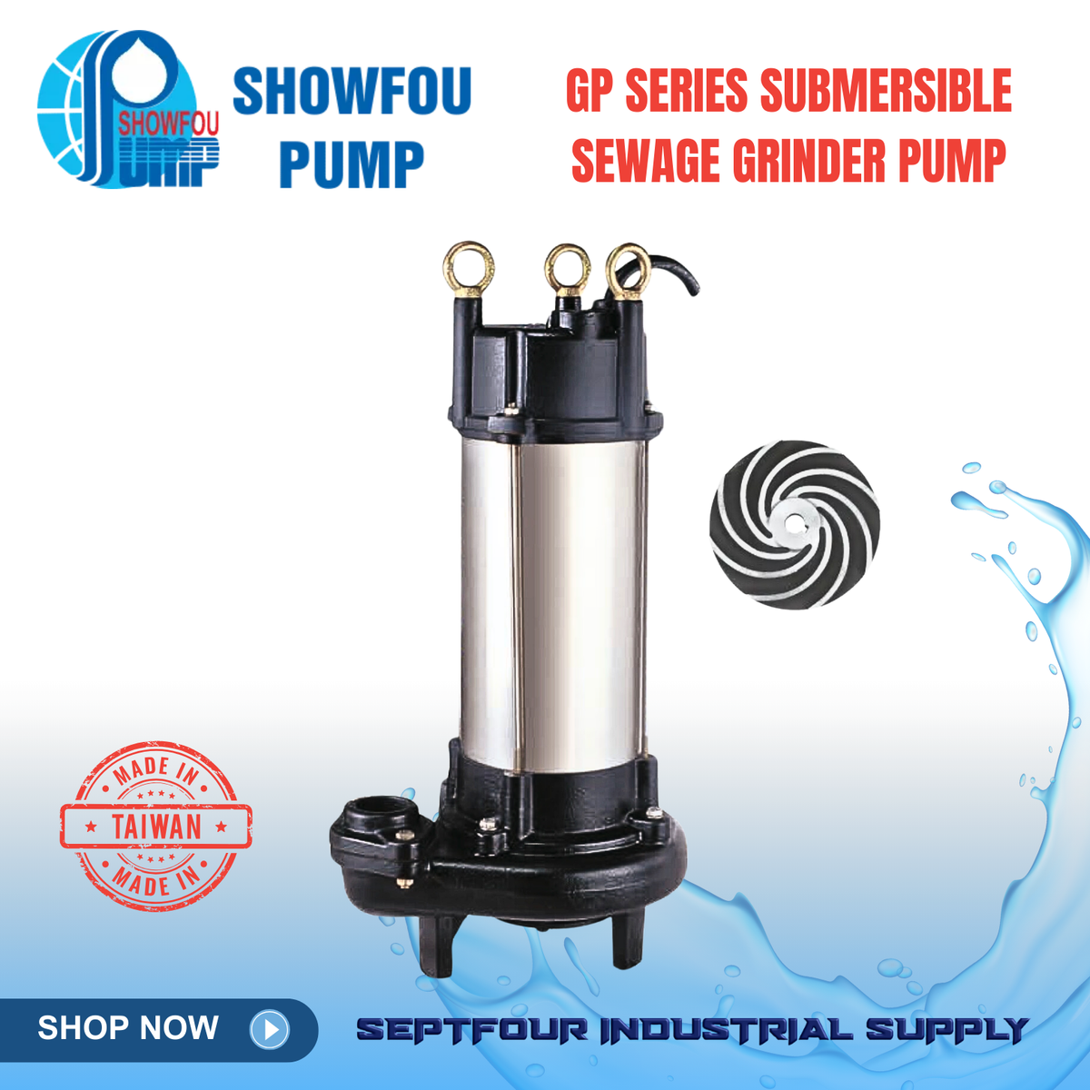 Showfou (GP) Series Submersible Sewage Grinder/Cutter Pump - Made in T ...