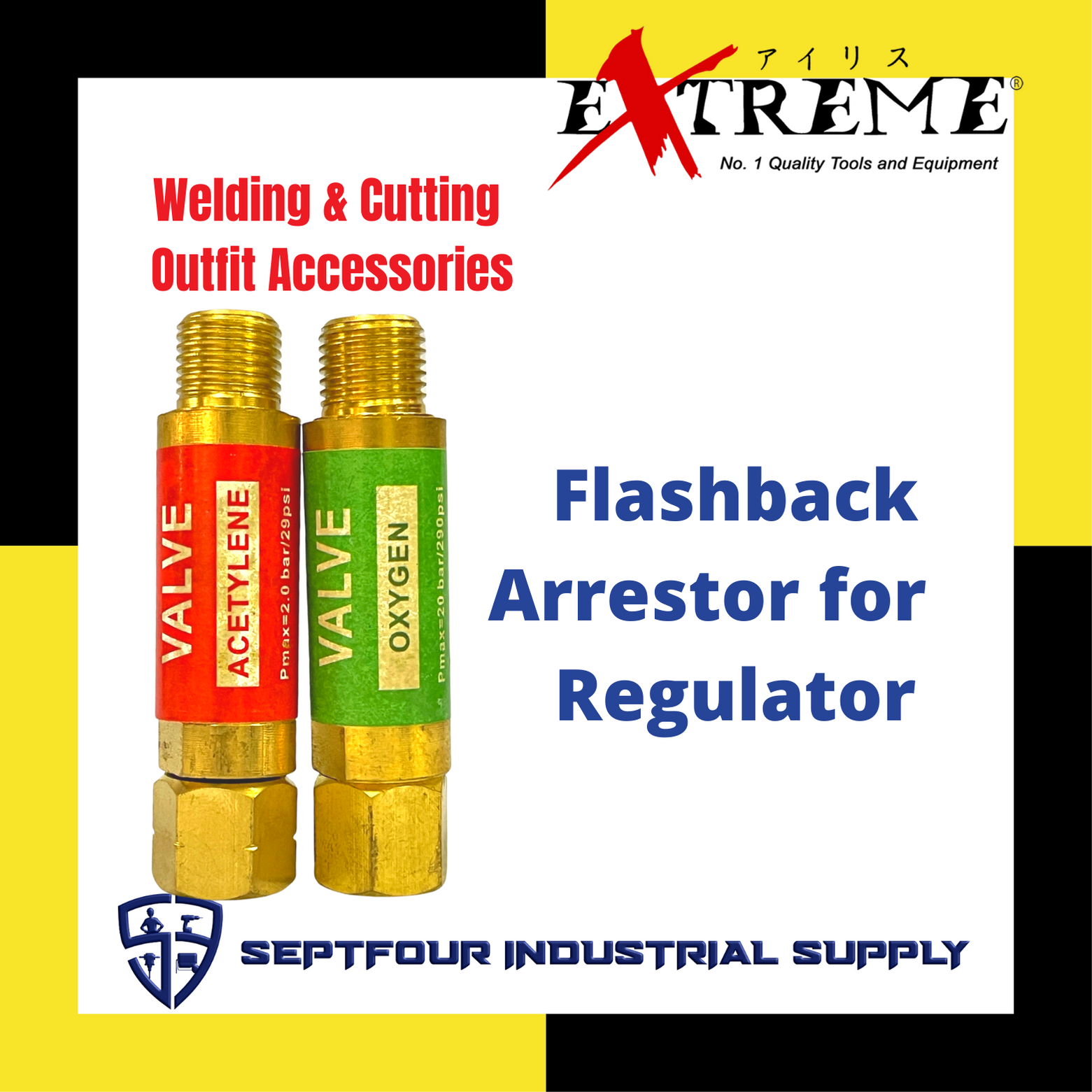Extreme Flash Back Arrestor for Regulator — SEPTFOUR INDUSTRIAL SUPPLY